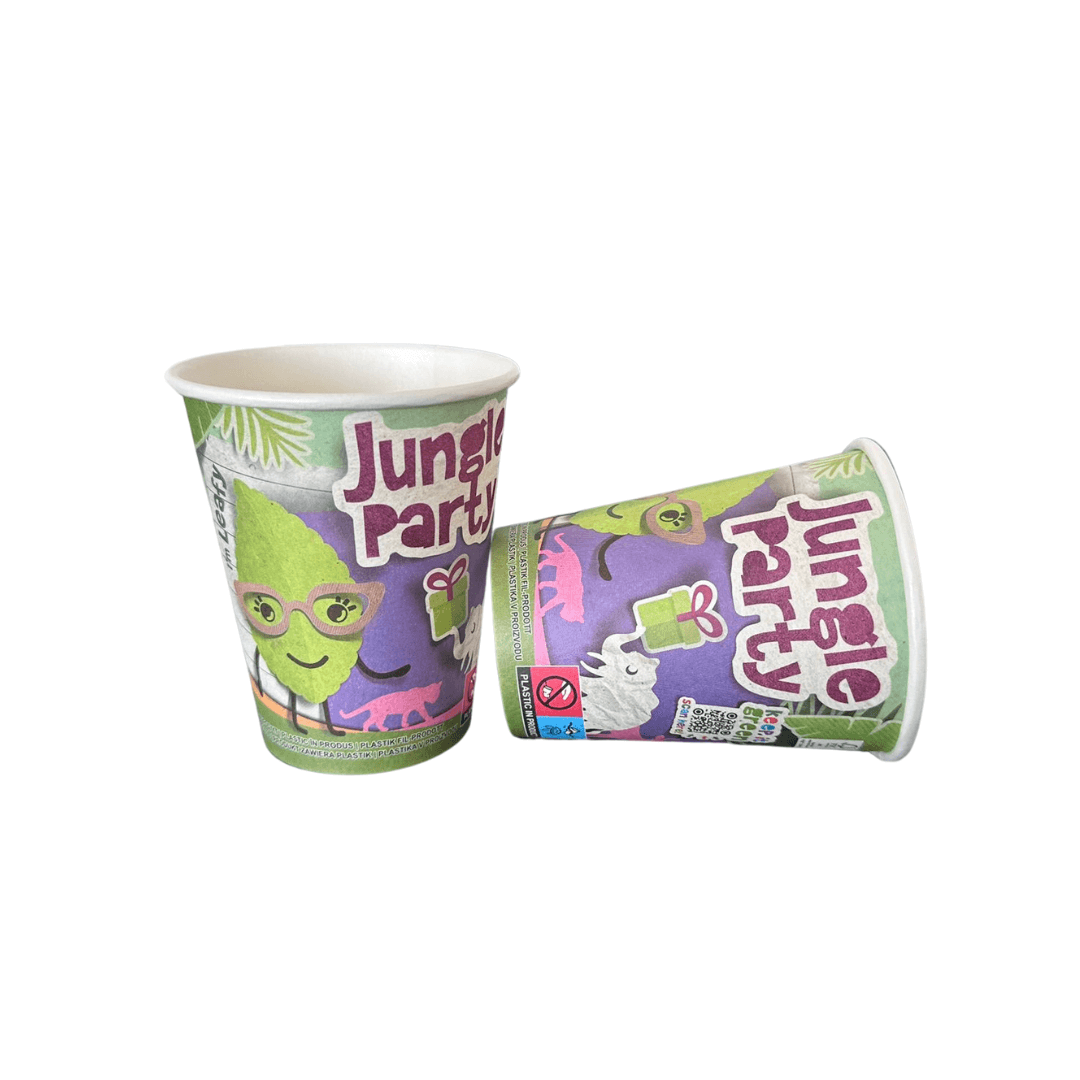 Pahare de carton Party Jungle, 8 oz (237 ml), 8 buc/set – Alver Green
